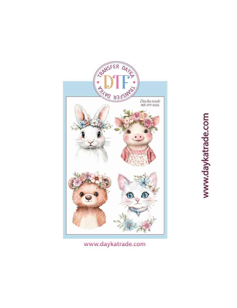 Transferencia textil con dibujos de animales